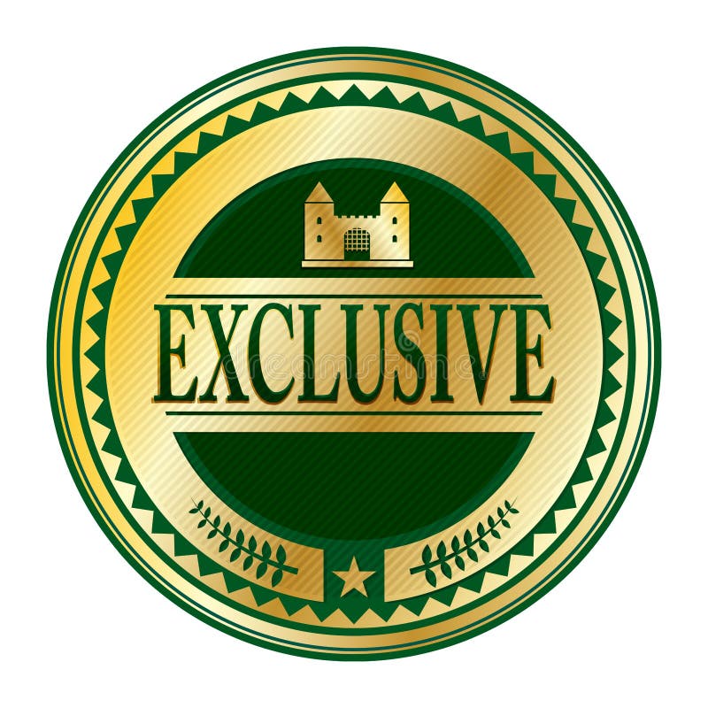 Stamp or Label with the Word Exclusive Written Inside Stock Vector ...