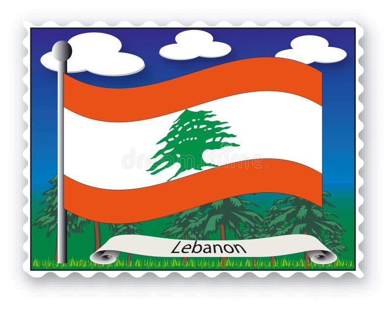Lebanon Flag stock illustration. Illustration of cloth - 6922257