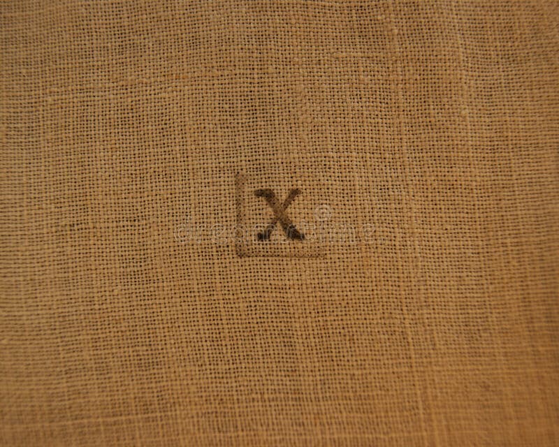 Stamp Letters Linen Fabric Letter X Stock Photos - Free & Royalty-Free ...