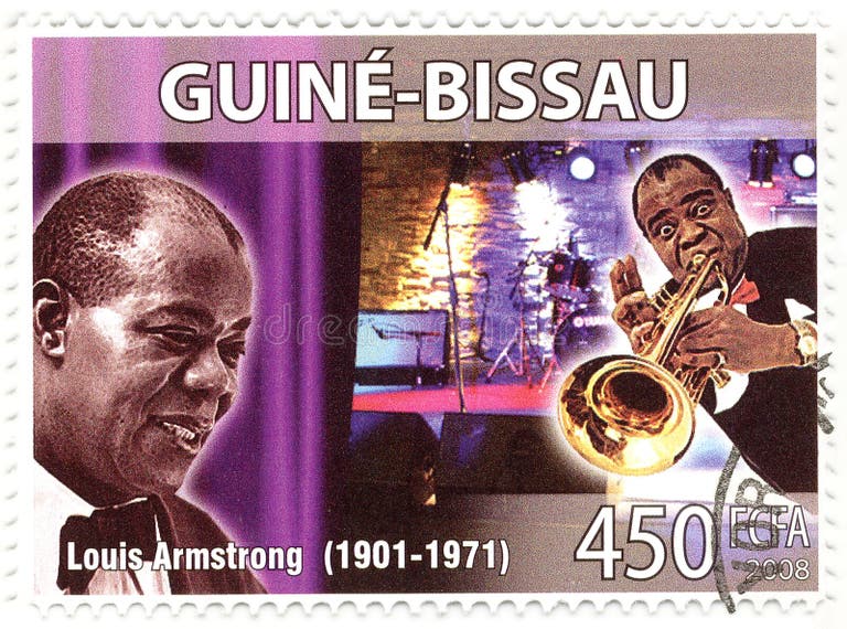 Stamp with Louis Armstrong editorial photo. Image of louis - 10196076