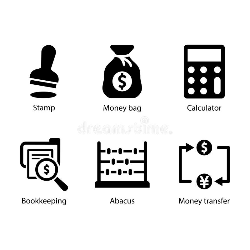 Stamp, Money Bag, Calculator, Bookkeeping, Abacus, Money Transfer, Icon ...