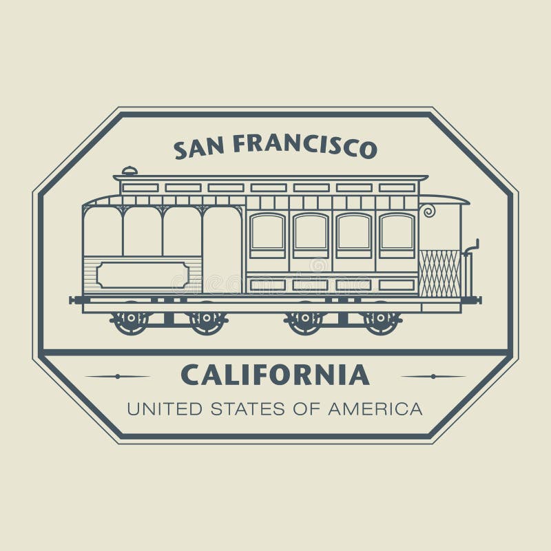 Stamp with Name of California, San Francisco Stock Vector ...