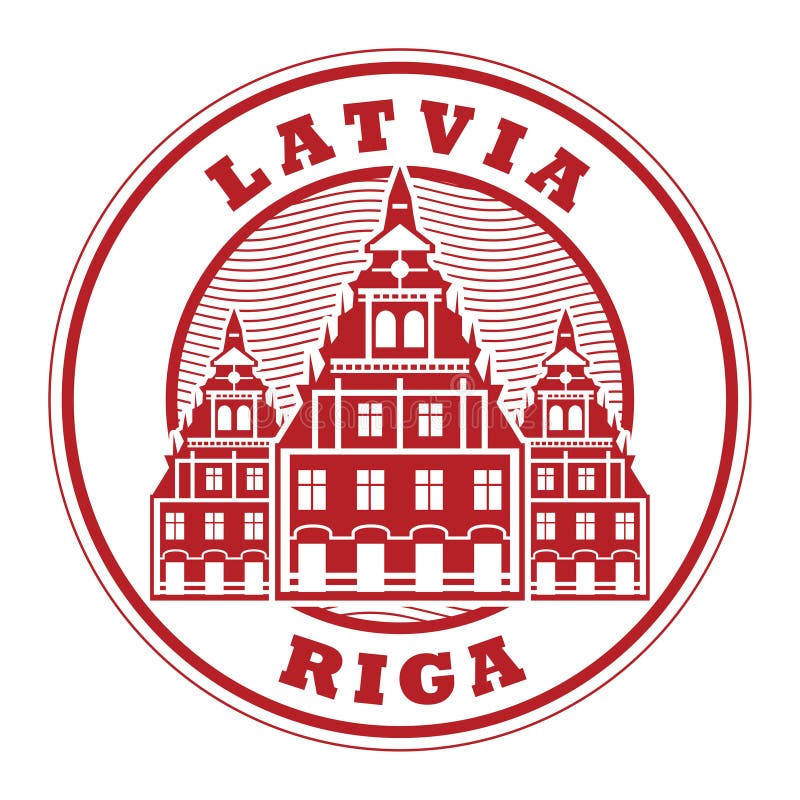 Stamp with the Name of Riga, Latvia Stock Vector - Illustration of ...