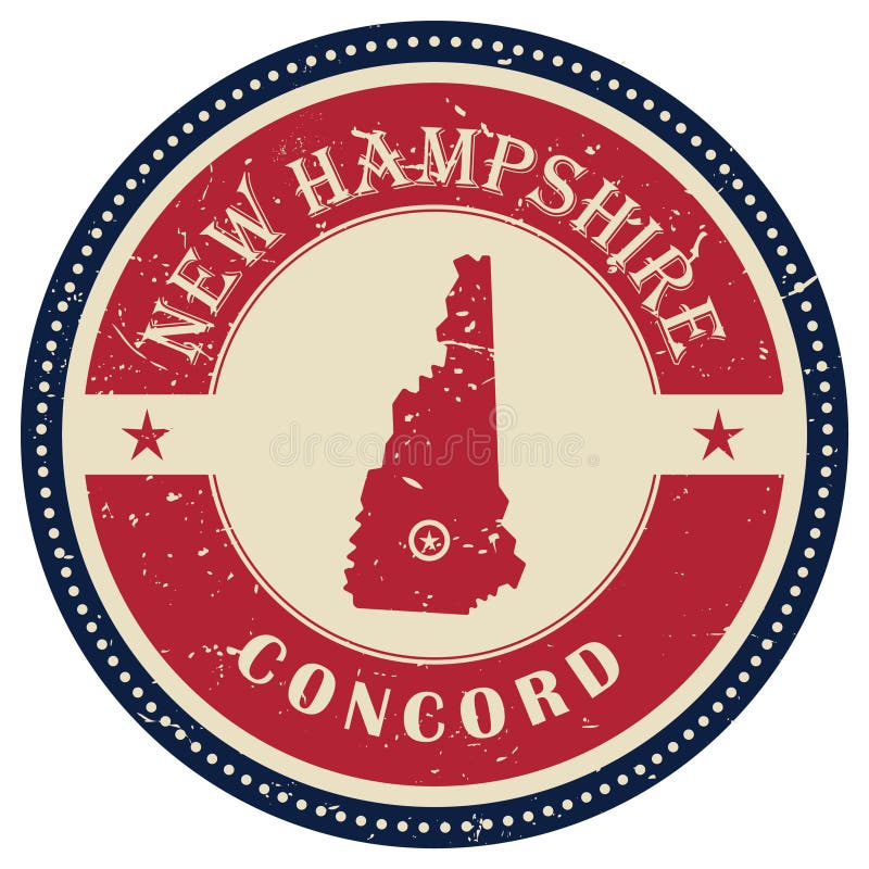 Stamp of New Hampshire State. Vector Illustration Decorative Design ...