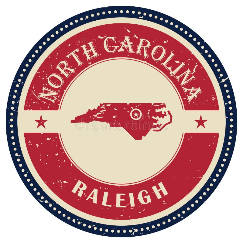 North Carolina State with Dogwood Flower. Vector Illustration ...