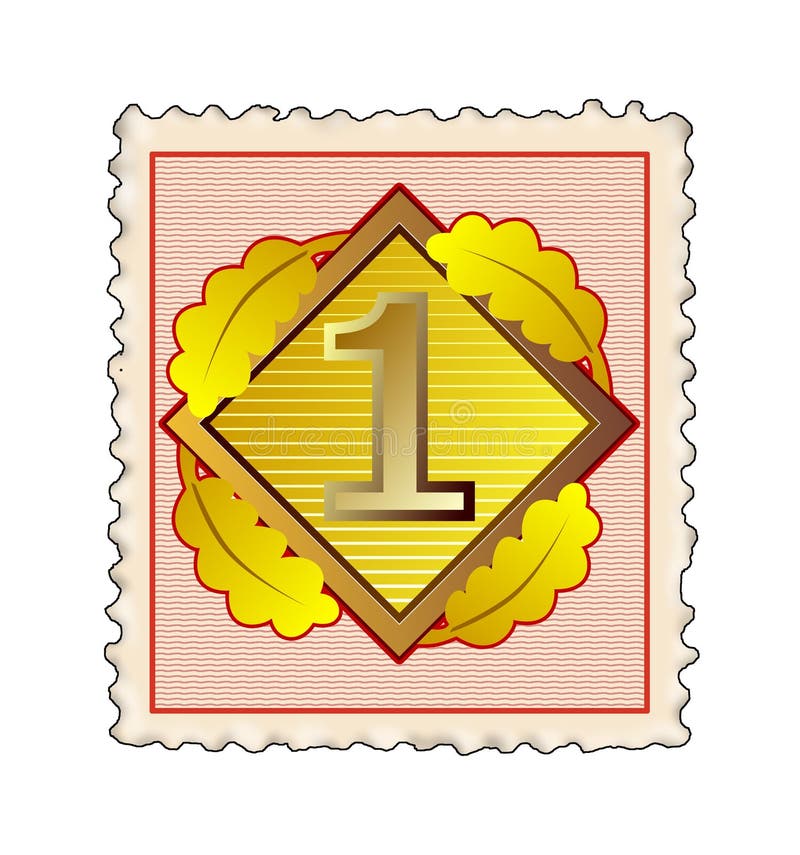 Stamp With Number One Picture. Image: 3545304