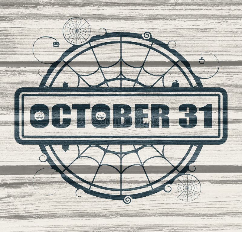 Stamp with October 31 text stock illustration. Illustration of ...