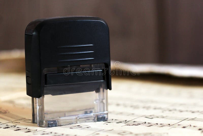 Stamp for Office on Paper Notes Stock Photo - Image of clerk, digital ...