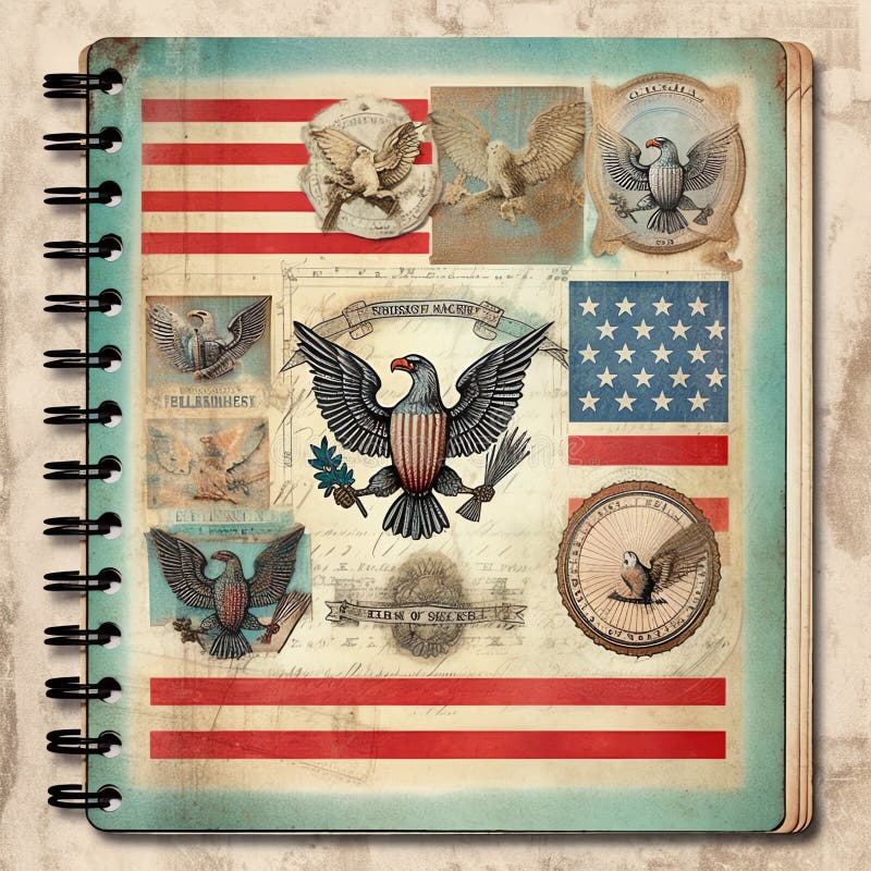 Stamp Old Paper, Vintage Digital Paper Stock Illustration ...