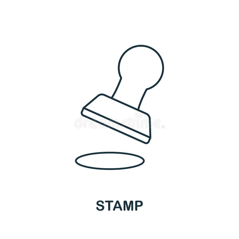Stamp Outline Icon. Thin Line Style Icons from Personal Finance Icon ...