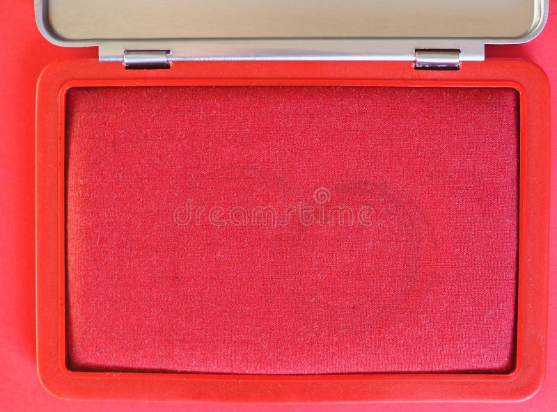 Stamp pad with red ink stock photo. Image of canceled - 136670904