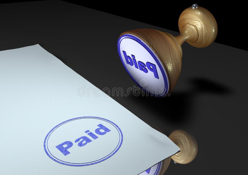Rubber Stamp Blue Stamp Paid Stock Illustrations – 258 Rubber Stamp ...