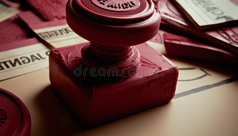 Stamp on a Paper Stamp with a Stamp Stamp with a Stamp Stock ...