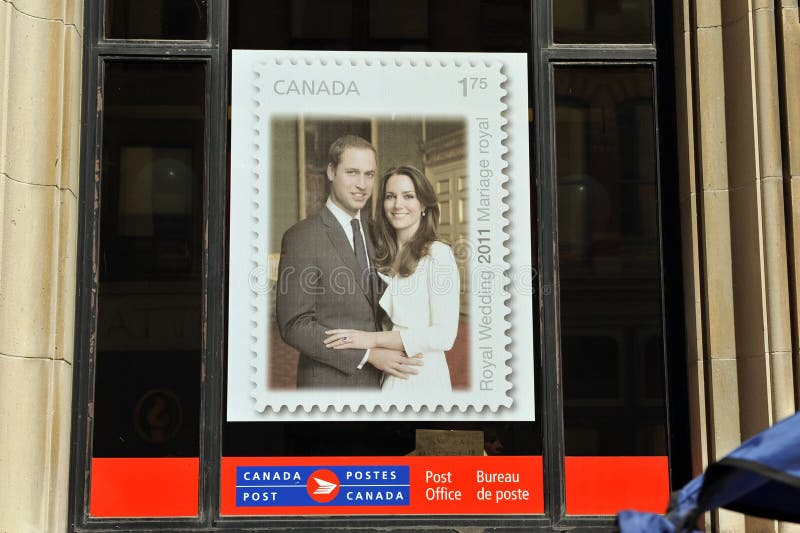 Stamp Poster in Canada Post Office Window Editorial Photography - Image ...