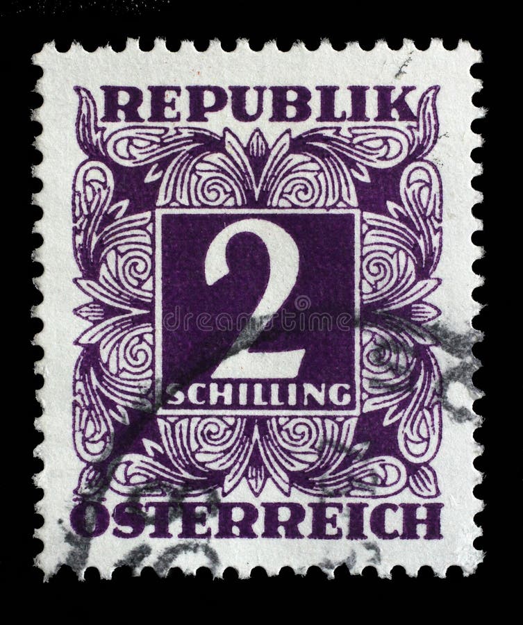Stamp Printed in Austria, Shows the Numbers, Face Value Stamps ... Stamp Printed in Austria, Shows the Numbers, Face Value Stamps ...