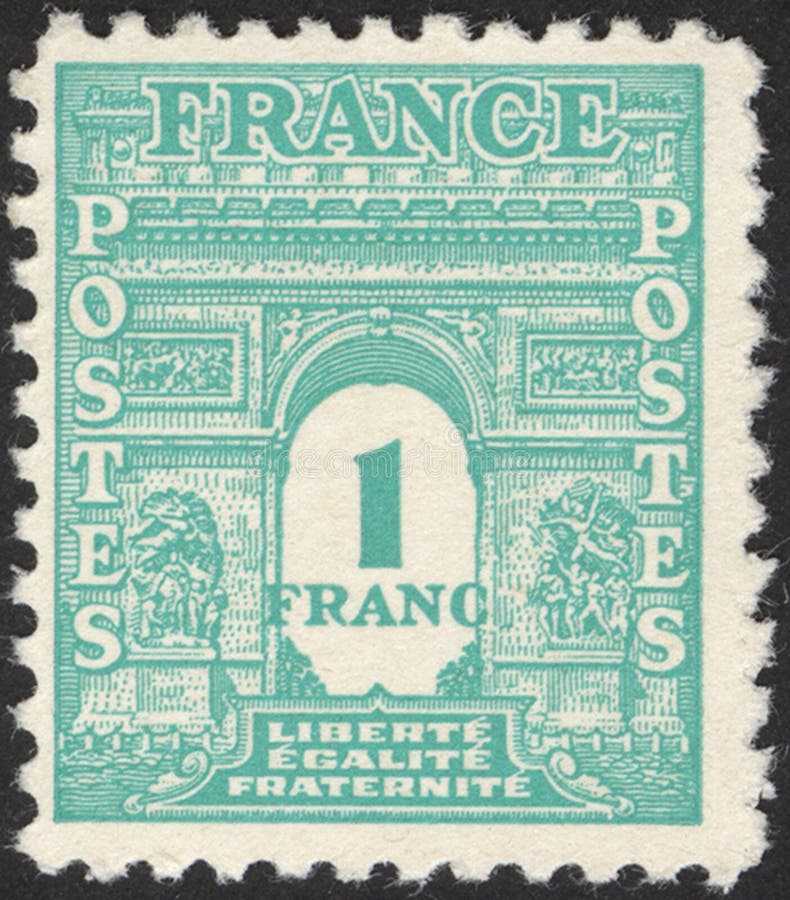 Stamp Printed in the France. Stamp Printed by France Editorial Photo ...