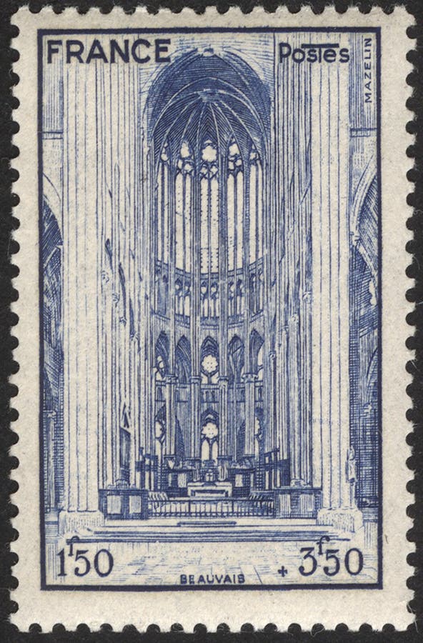 Stamp Printed in the France. Stamp Printed by France Editorial ...