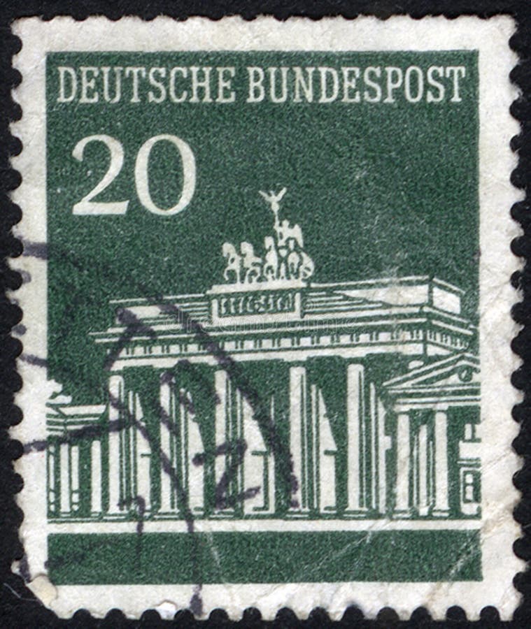 Stamp Printed in the Germany. Stamp Printed by Germany Editorial Image ...