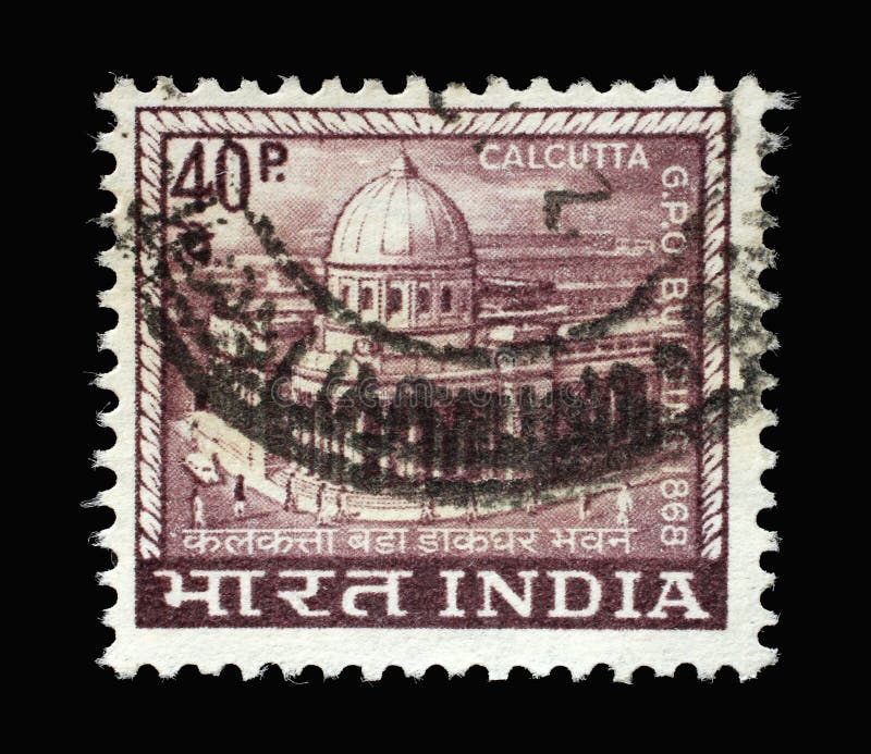 Stamp Printed in India Shows Calcutta Grand Post Office Building ...