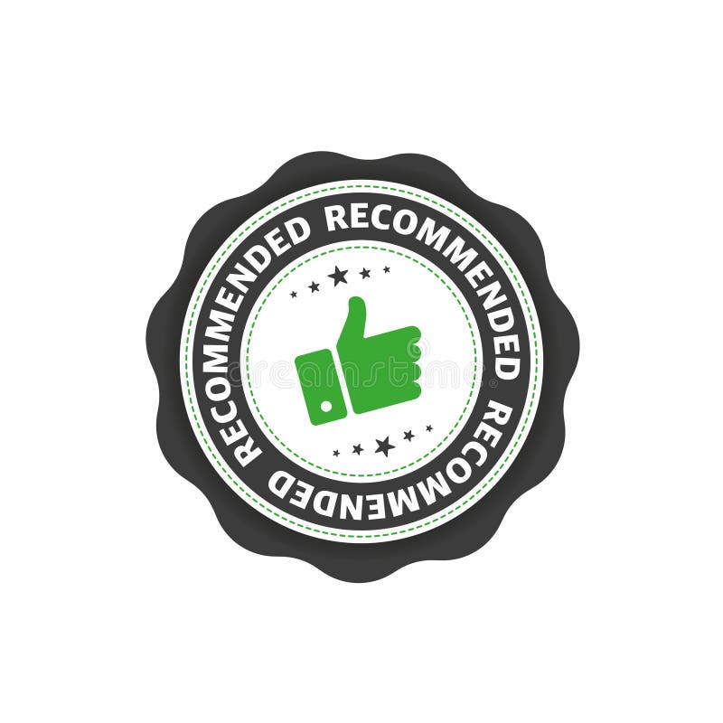 Stamp with RECOMMENDED Text of Flat Style Isolated on White Background ...