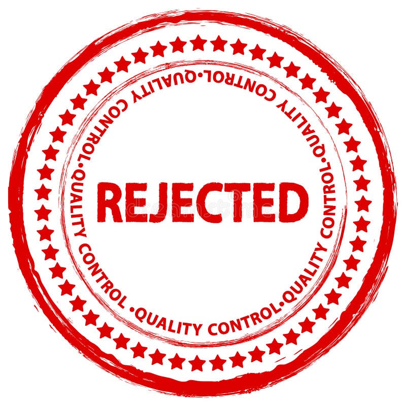 Quality Control Rejected stock vector. Illustration of mark - 9906171