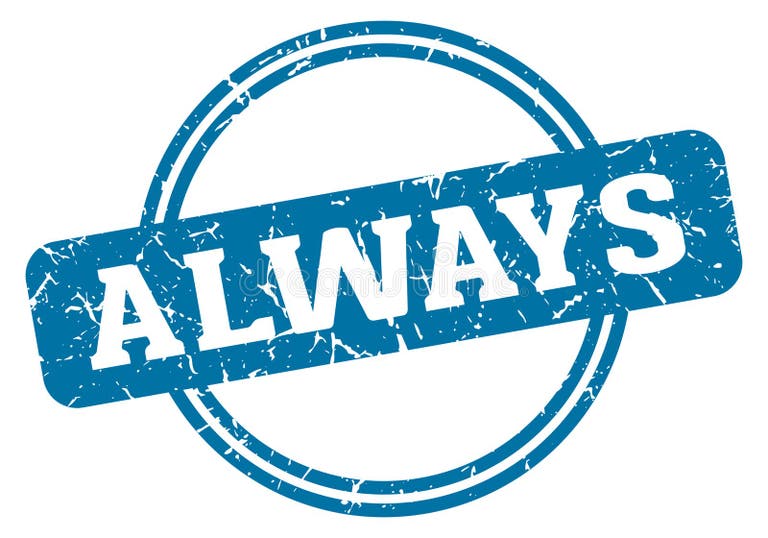 Always stamp stock vector. Illustration of blue, vector - 347685310