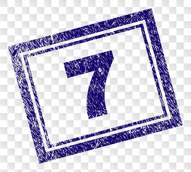 Scratched 7 Rectangle Stamp Stock Vector - Illustration of digital ...