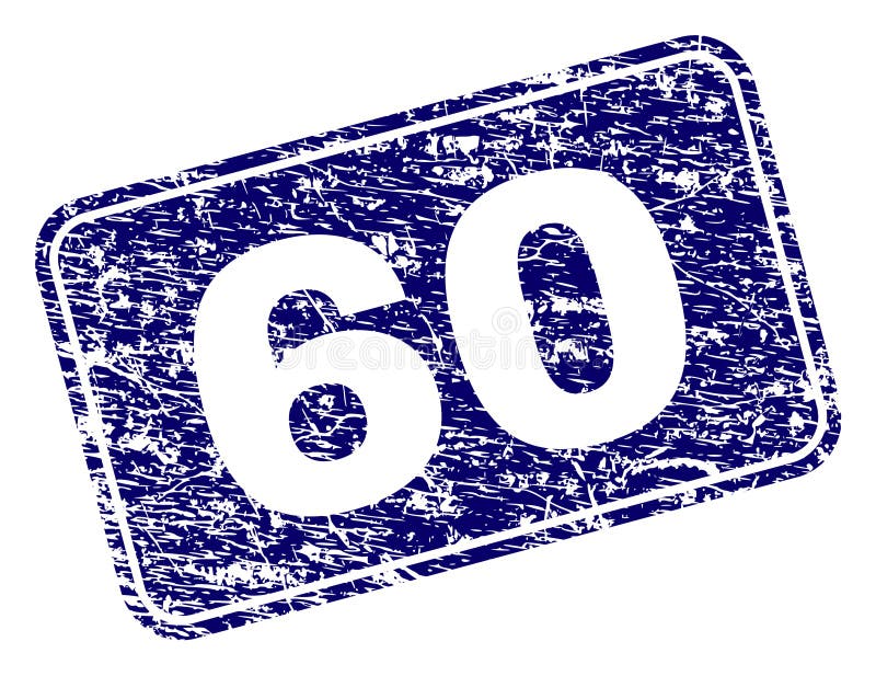 Grunge 60 Framed Rounded Rectangle Stamp Stock Vector - Illustration of ...