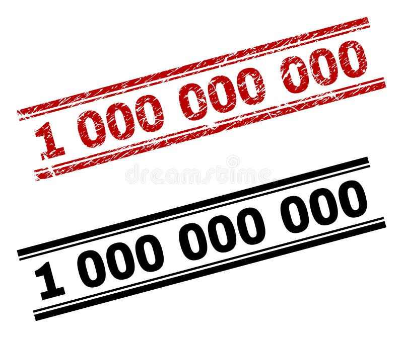 Grunge Textured and Clean 1 000 000 000 Stamp Prints Stock Illustration ...