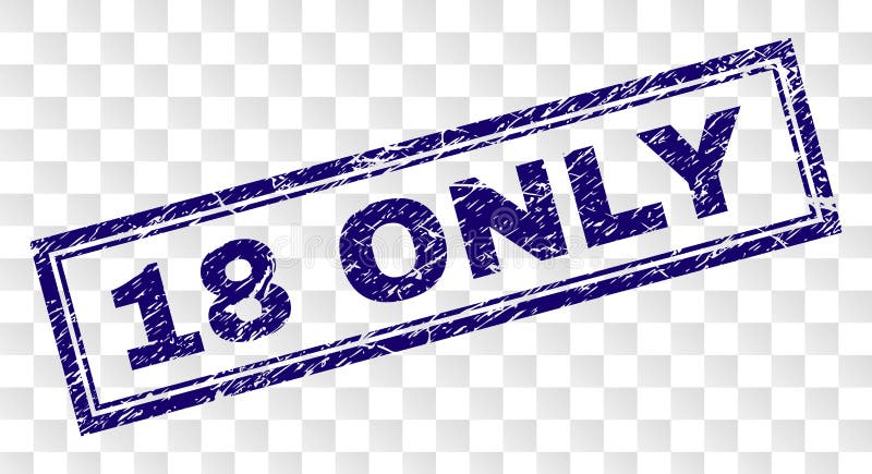 Scratched 18 only Rectangle Stamp Stock Vector - Illustration of ...