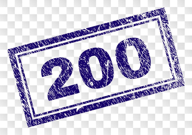 Grunge 200 Rectangle Stamp stock vector. Illustration of overlay ...