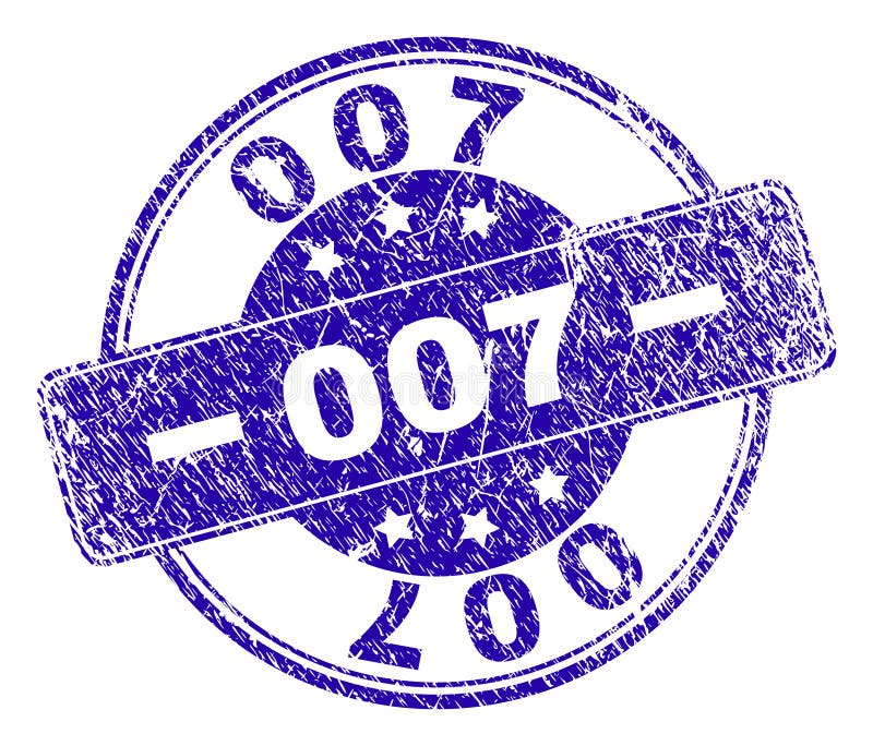Scratched Textured 007 Stamp Seal Stock Vector - Illustration of ...