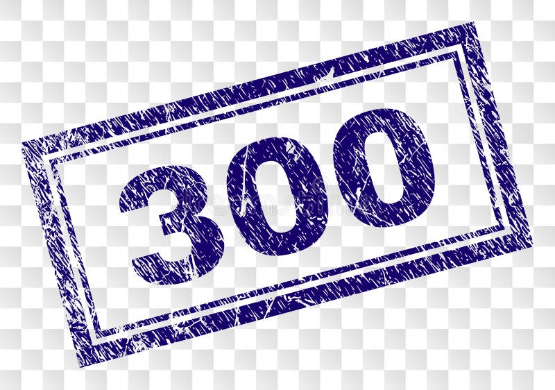 Scratched 300 Rectangle Stamp Stock Vector - Illustration of number ...