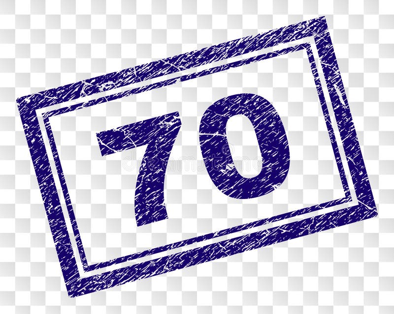 Scratched 70 Rectangle Stamp Stock Vector - Illustration of print ...