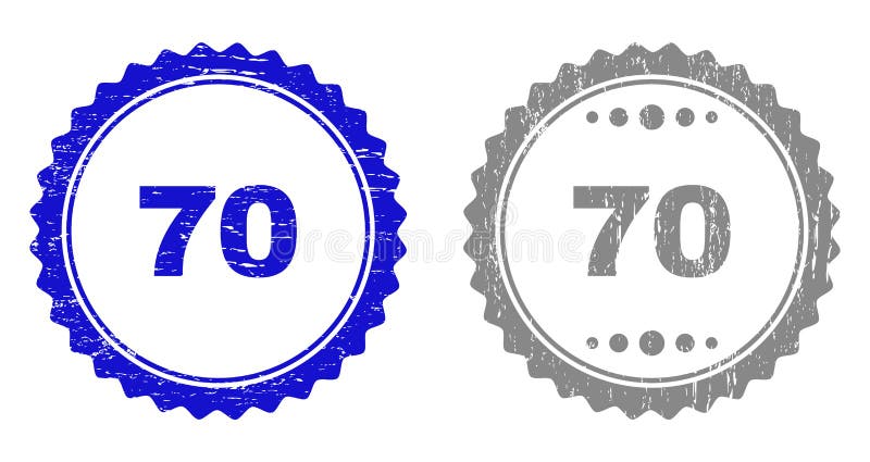 Textured 70 Grunge Stamp Seals with Ribbon Stock Vector - Illustration ...