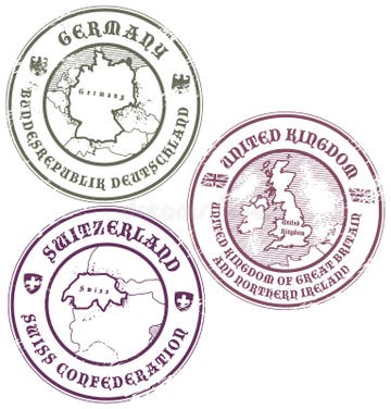 German Passport Stamp Stock Illustrations – 165 German Passport Stamp ...