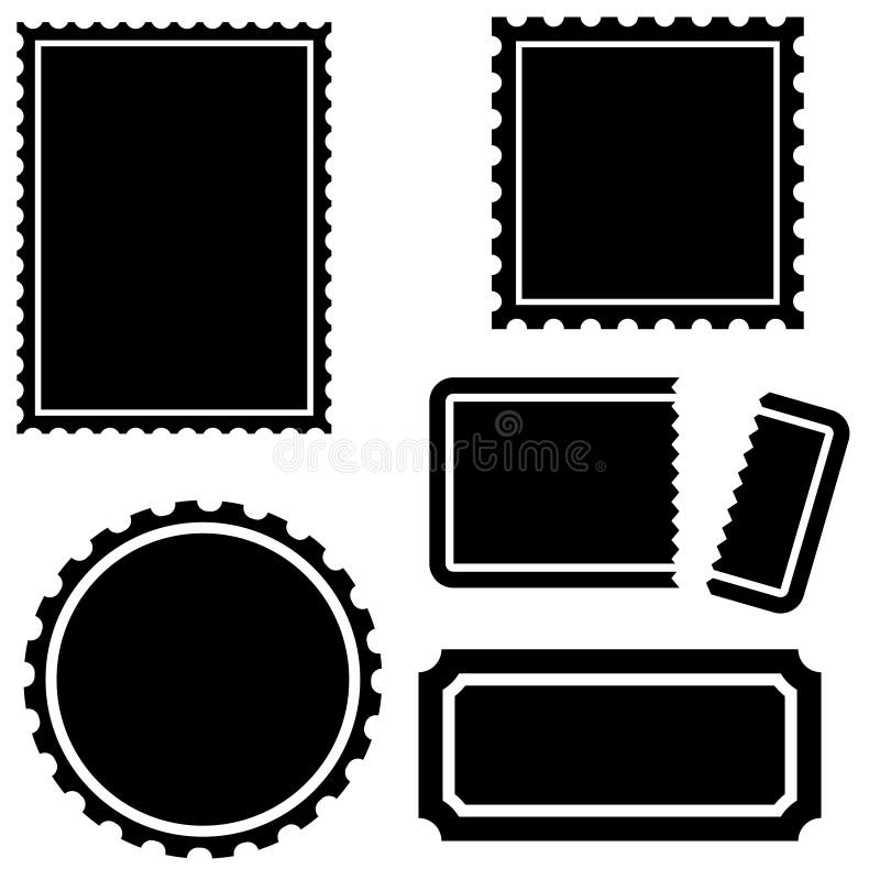 Stamp Set - Black stock vector. Illustration of stamp - 10378738