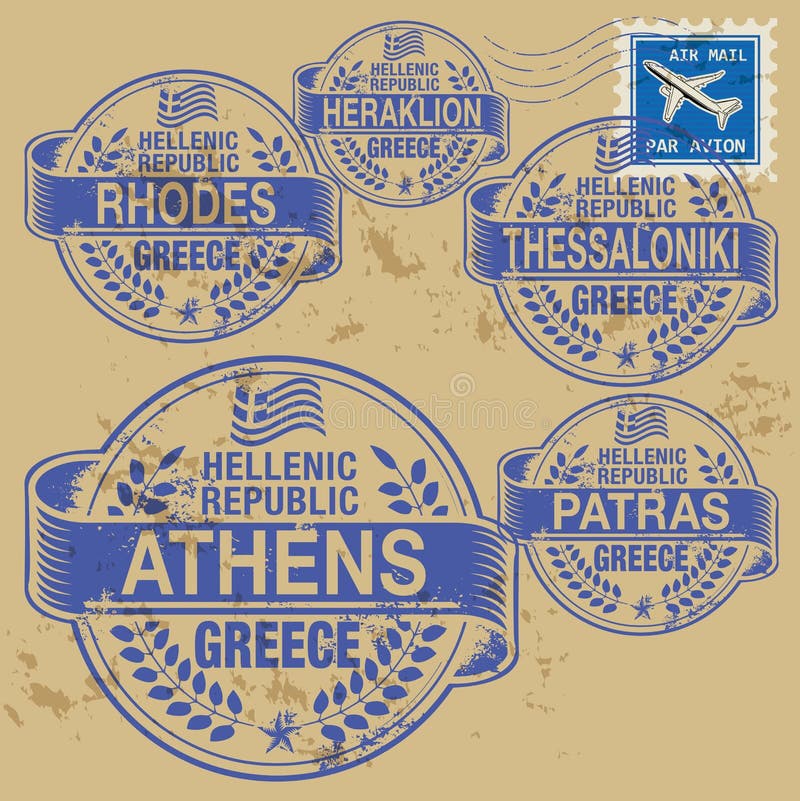 Athens Stamp or Postmark Style Grunge Stock Vector - Illustration of ...