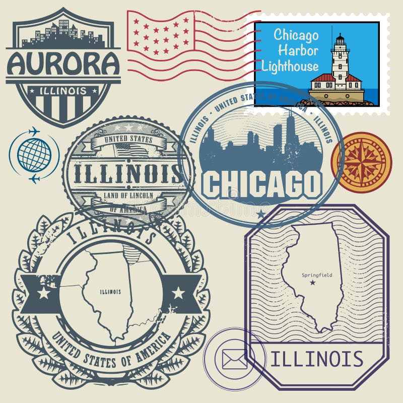 Passport Stamp Chicago Stock Illustrations – 48 Passport Stamp Chicago ...