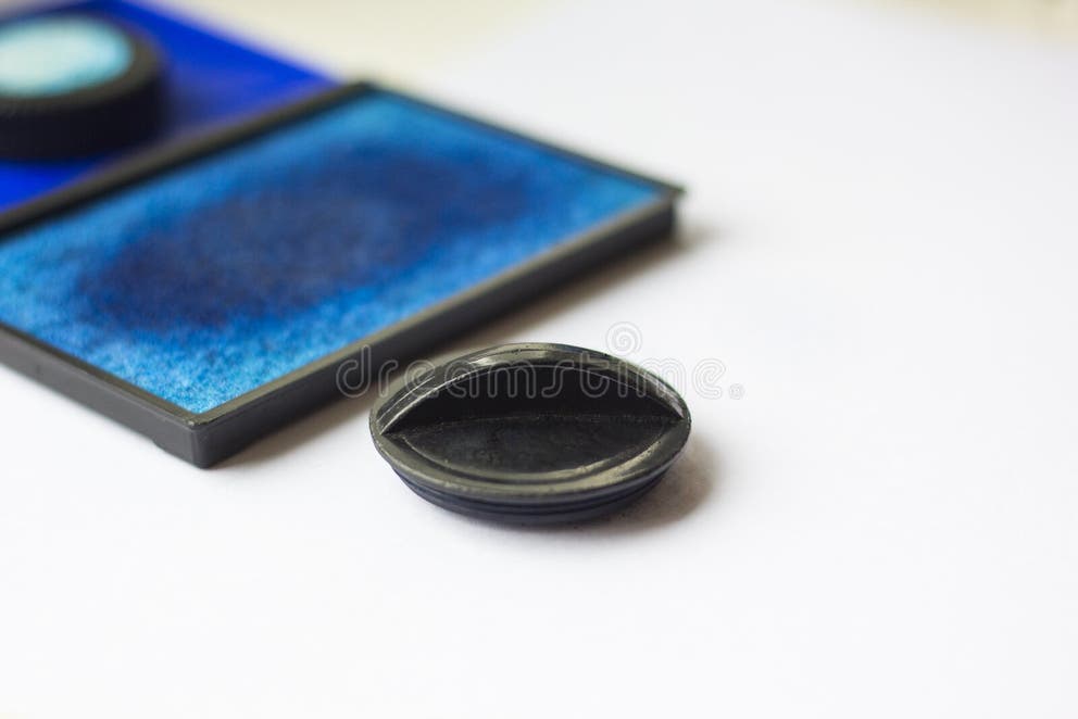 Stamp, Signet instead with Ink Closeup Stock Image - Image of stamp ...
