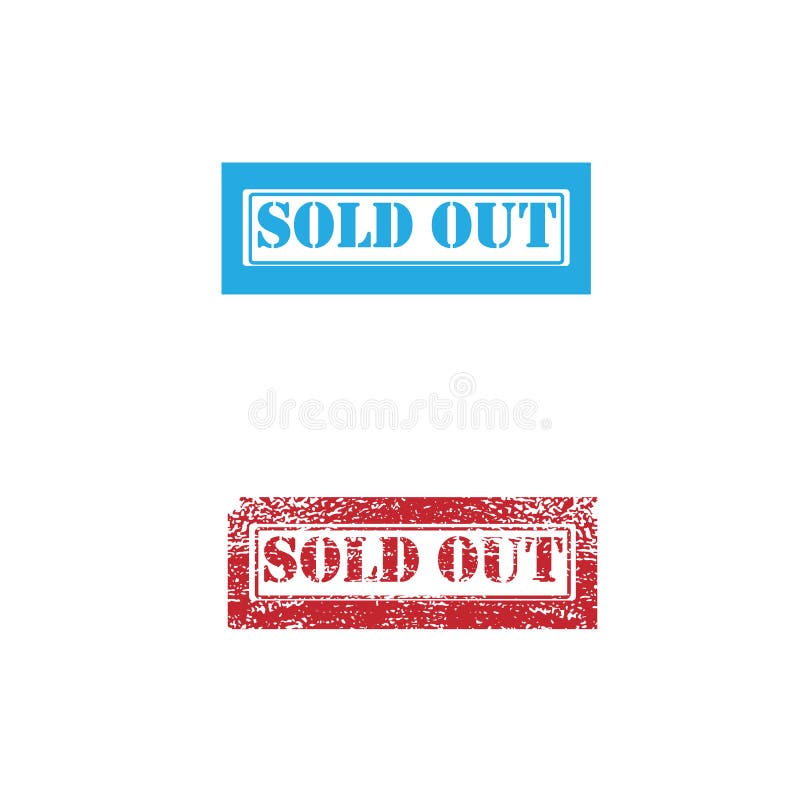 Stamp Sold Out stock vector. Illustration of stamped - 35296714