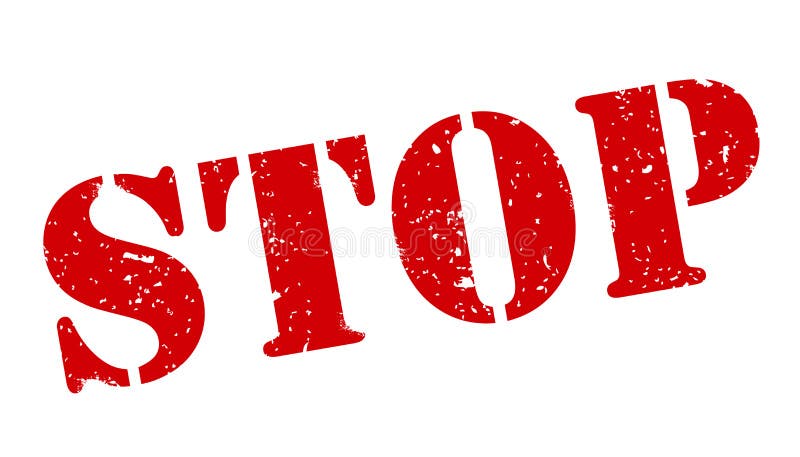 Stamp stop sign - vector stock vector. Illustration of attention ...