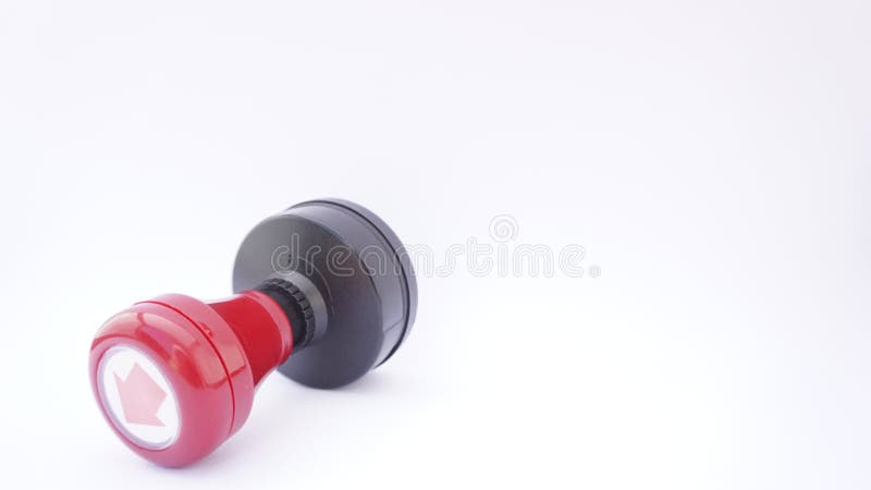 Stamp on a Table Against White Isolated Background Stock Image - Image ...