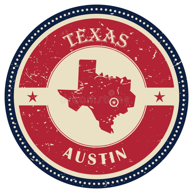 Stamp of Texas State. Vector Illustration Decorative Design Stock ...