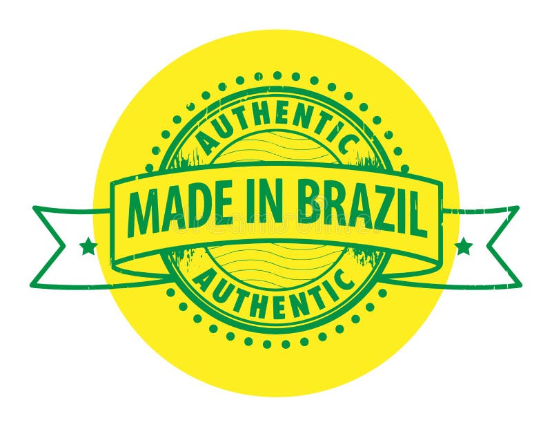 Made in Brazil Red Seal Icon Stock Vector - Illustration of ...