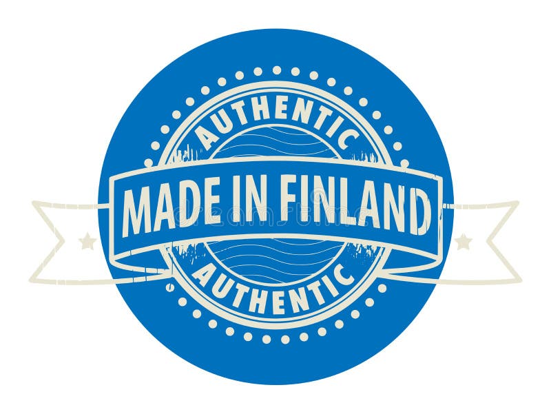 Stamp with the Text Authentic, Made in Finland Stock Vector ...