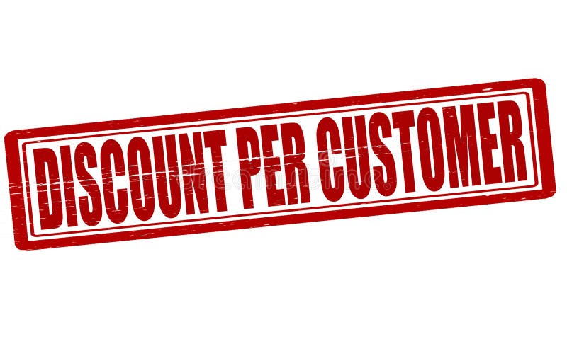 Discount per customer stock illustration. Illustration of customer ...
