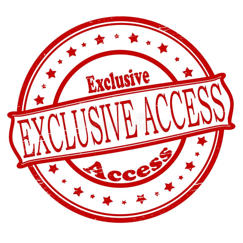Exclusive access stock illustration. Illustration of admission - 109533199