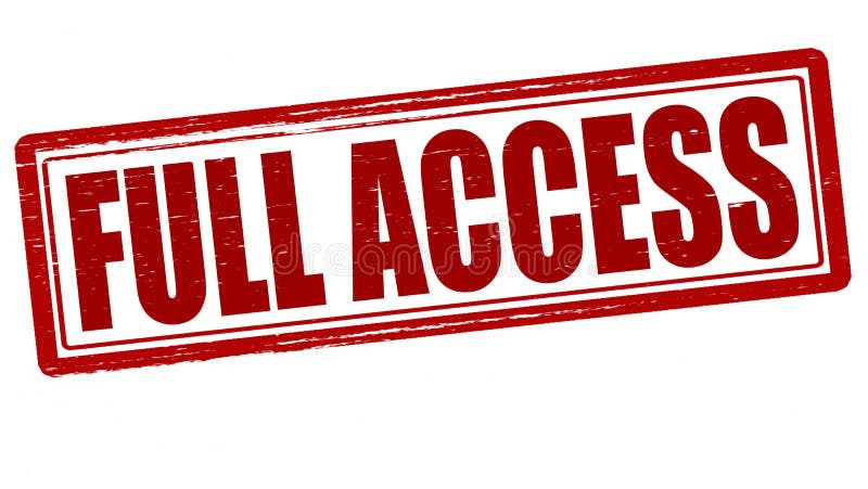Full access stock illustration. Illustration of sign - 109933838