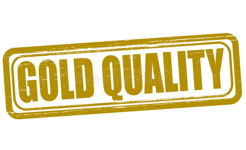 Gold quality stock illustration. Illustration of symbol - 110266685